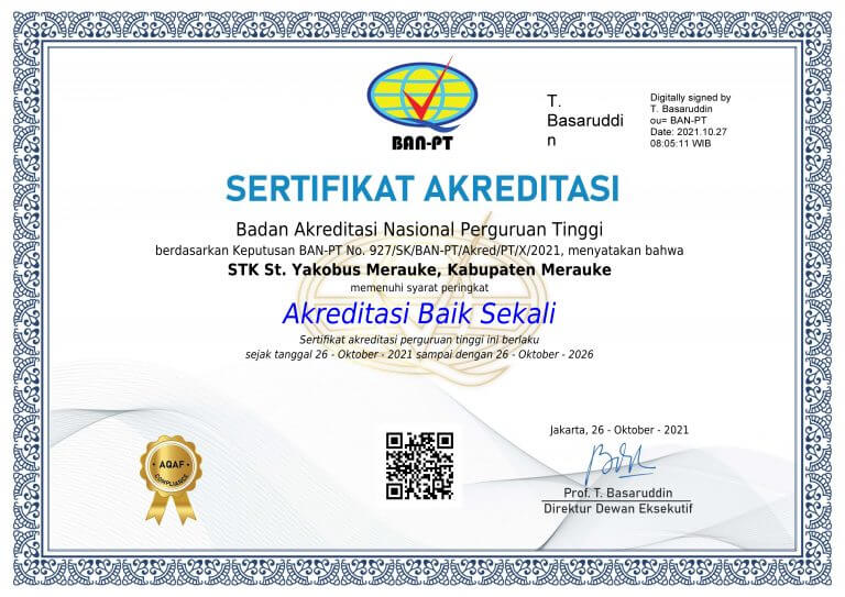 STK St. Yakobus Merauke Raih Akreditasi Baik Sekali - Sekolah Tinggi ...